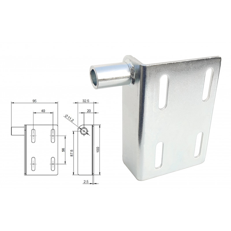 Toprollenhalter für Niedrigsturz Garagentor Scharnier ohne Schrauben